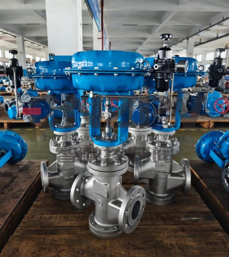 CNZPV® Pneumatic PFA-Lined 3-Way(Confluence/Diversion)Control Globe ...