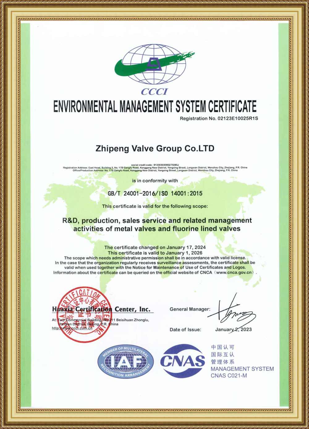 ISO Environmental Management System Certification EN - CNZPV ...