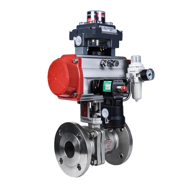 CNZPV®Flanged Metal-To-Metal Sealed Shut-Off Ball Valve With Pneumatic ...